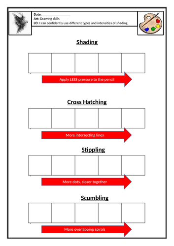 KS2 KS3 Shading and drawing skills art lesson | Teaching Resources