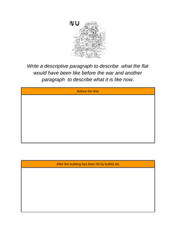 Oranges in No Man's Land KS2 Novel Study, Writing tasks and Resources ...