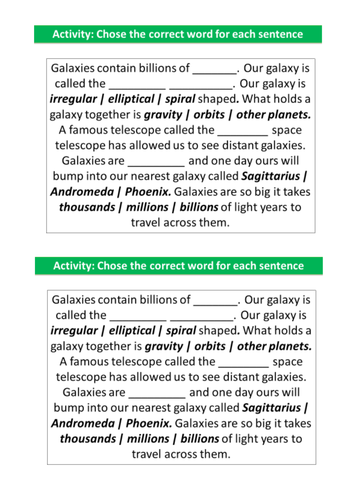 The Night Sky | Teaching Resources