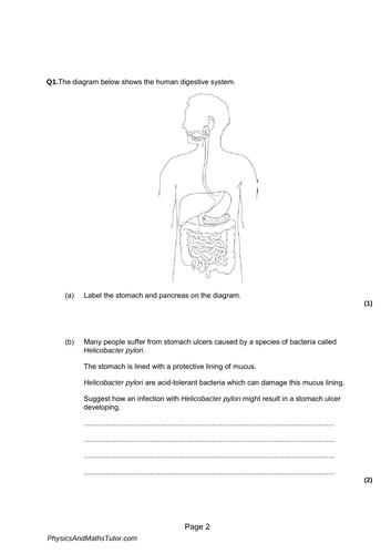 GCSE EDUQAS Biology Health, disease and the development of medicine ...