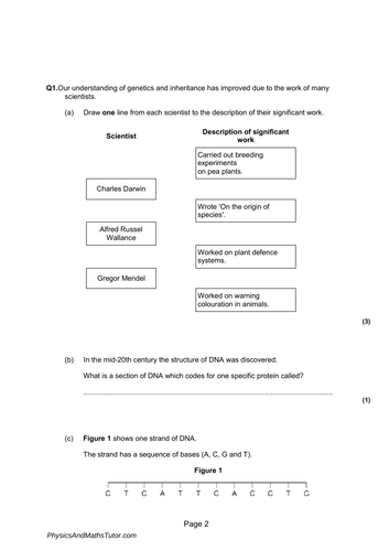 GCSE Biology Inheritance,Variation and Evolution Complete Revision ...