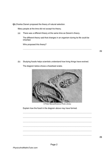 GCSE Biology Inheritance,Variation and Evolution Complete Revision ...