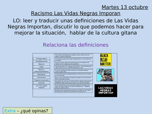 A2 spanish AQA Racismo | Teaching Resources