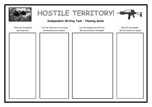 Creative Writing Task: HOSTILE TERRITORY | Teaching Resources