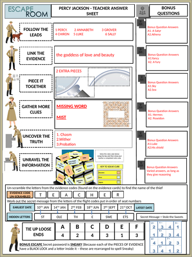 Percy Jackson Lightning Thief | Teaching Resources