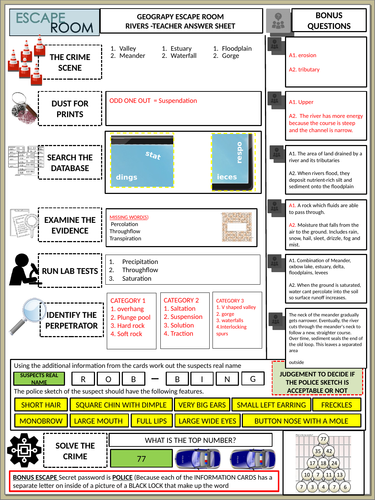 Rivers - Geography Escape Room | Teaching Resources