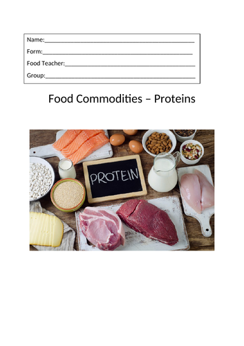 KS3 Protein Food Commodities Unit of Work | Teaching Resources