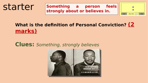 GCSE Personal Conviction | Teaching Resources