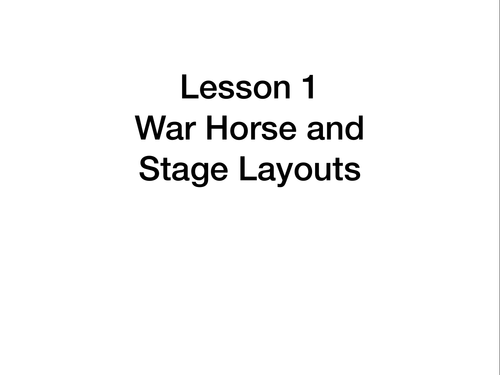 War Horse (EDUQAS set text) lessons | Teaching Resources
