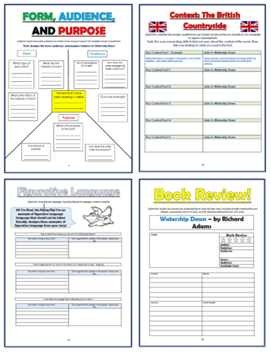 Watership Down - KS3 Comprehension Activities Booklet! | Teaching Resources