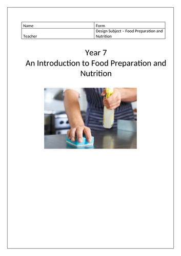 Key Stage 3 Introduction to Food Preparation and Nutrition | Teaching ...