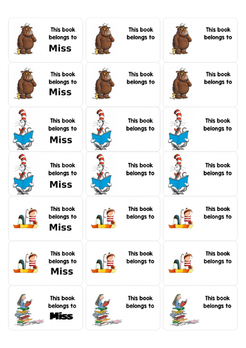 This book belongs to labels | Teaching Resources