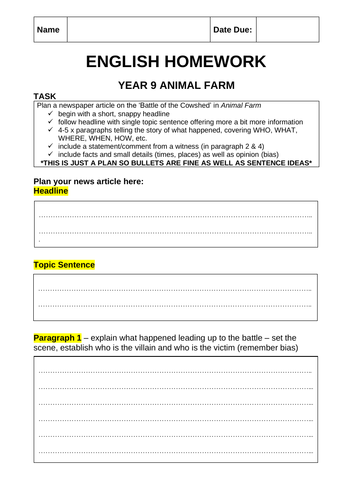 Animal Farm Scheme of Work | Teaching Resources