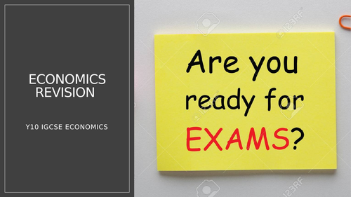 IGCSE ECONOMICS - END OF Y10 REVISION LESSON | Teaching Resources