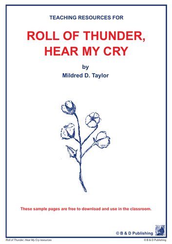 Roll of Thunder, Hear My Cry Scheme of Work Sample Pack | Teaching ...