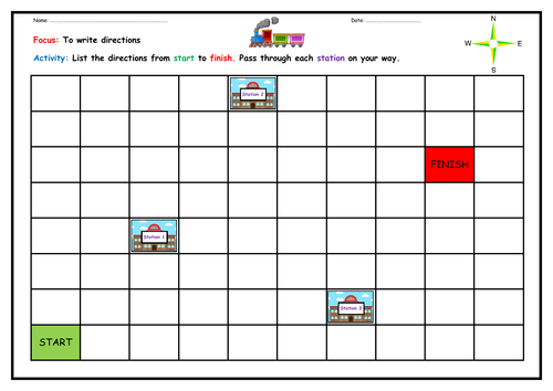 Directions - Design your own train track! | Teaching Resources