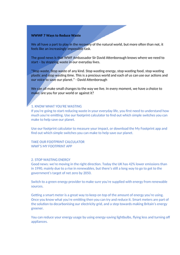 Edexcel Functional Skills in English: Level 2 Unit - Climate Change ...