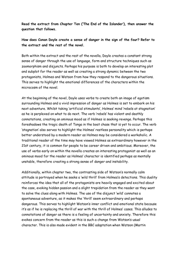 GCSE Grade 9 'Sign of Four' Essay bundle | Teaching Resources