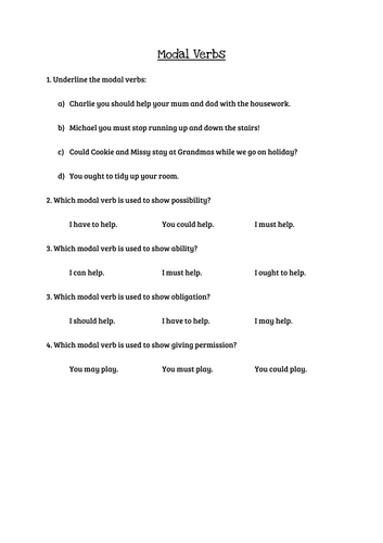 Modal Verbs | Teaching Resources