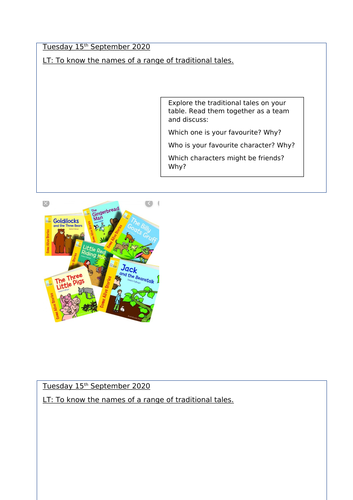 Year 2 Literacy Unit Traditional Tales | Teaching Resources