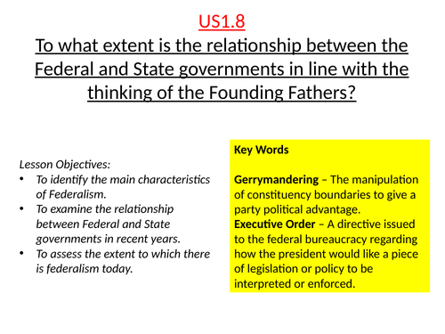 Edexcel - Politics: US Constitution Bundle | Teaching Resources