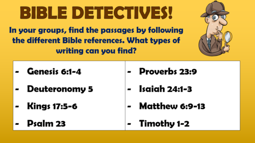 The Bible - Types of Writing in the Bible! | Teaching Resources