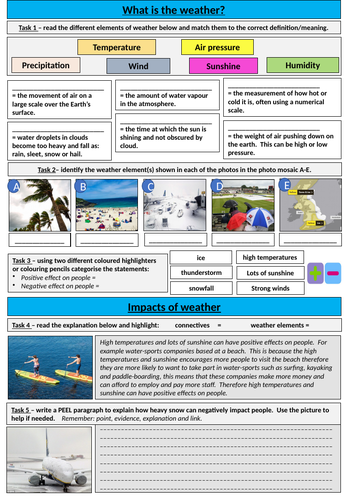 Weather Worksheet | Teaching Resources