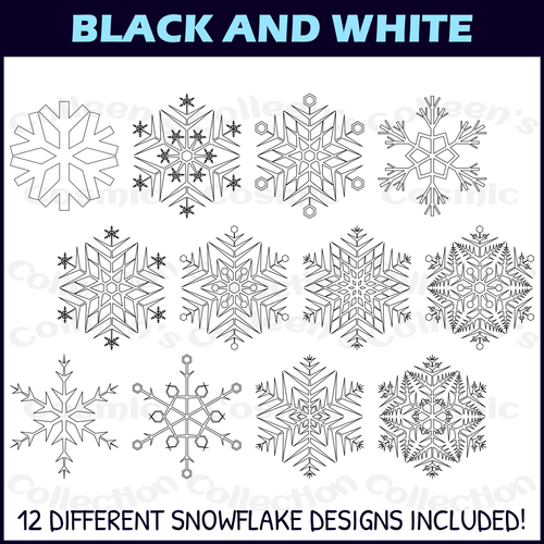Winter Snowflakes Clipart | Teaching Resources