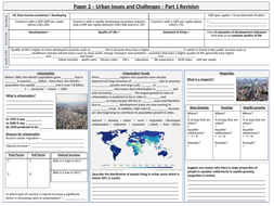 Urbanisation and Megacities Revision Worksheet | Teaching Resources