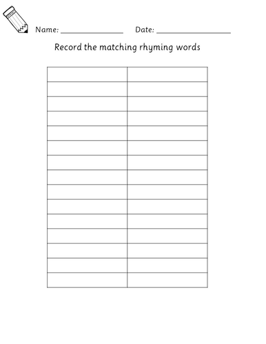 Reception/Year 1/Year 2 Rhyming flashcards - RWI set 1 and 2 sounds ...