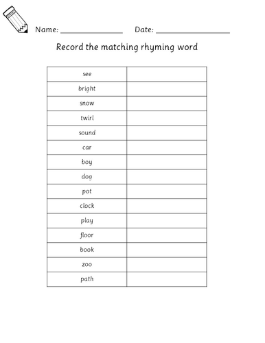 Reception/Year 1/Year 2 Rhyming flashcards - RWI set 1 and 2 sounds ...