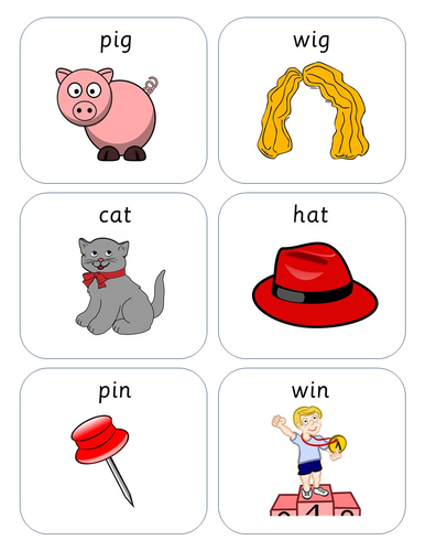 Reception/Year 1/Year 2 Rhyming flashcards - RWI set 1 and 2 sounds ...