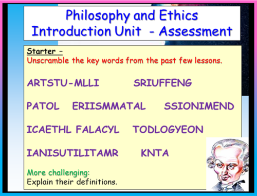Philosophy and Ethics Assessment | Teaching Resources