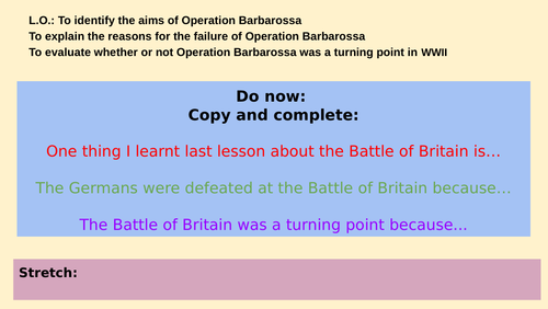Operation Barbarossa | Teaching Resources