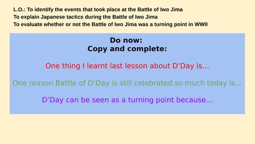 The Battle of Iwo Jima | Teaching Resources