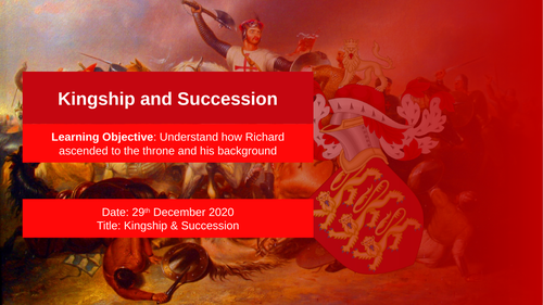 GCSE History - King Richard and John (Kingship, Succession and Richard ...