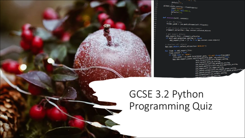 GCSE Python Programming Quiz 3.2 | Teaching Resources GCSE Python Programming Quiz 3.2 | Teaching Resources