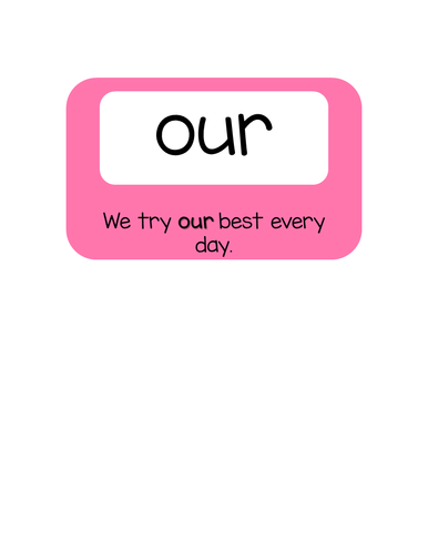 Year 1 Common Exception Words Flashcards with sentences | Teaching ...