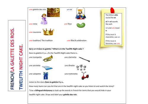 Une galette des rois lesson pack. | Teaching Resources