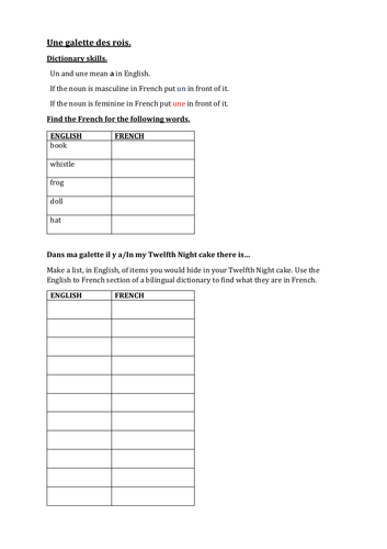 Une galette des rois lesson pack. | Teaching Resources