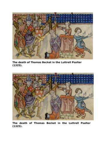 KS3 History Scheme of Work - The Murder of Thomas Becket / Henry vs The ...