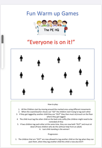 Primary Aged PE Warm up idea | Teaching Resources
