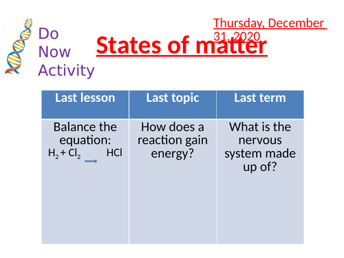 CC1-2 States of matter, mixtures and separation techniques | Teaching ...