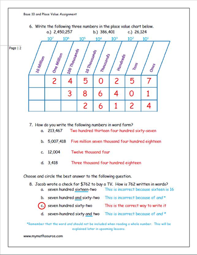 Decimals - The Base 10 System YouTube Worksheets | Teaching Resources