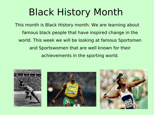 Black History Month, Sporting Heroes that changed the world. | Teaching ...