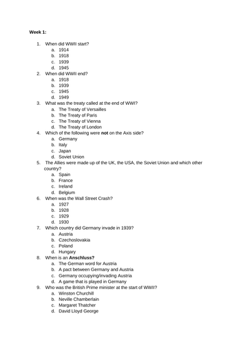 WWII Battlefronts Unit | Teaching Resources