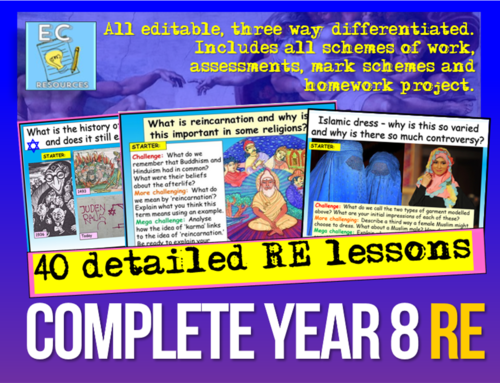 Complete Year 8 RE (in one download) | Teaching Resources