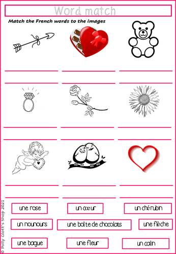 French Valentine's Day Year 7 La Saint Valentin | Teaching Resources