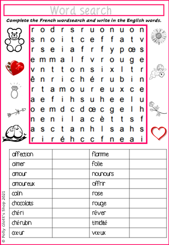 French Valentine's Day Year 7 La Saint Valentin | Teaching Resources