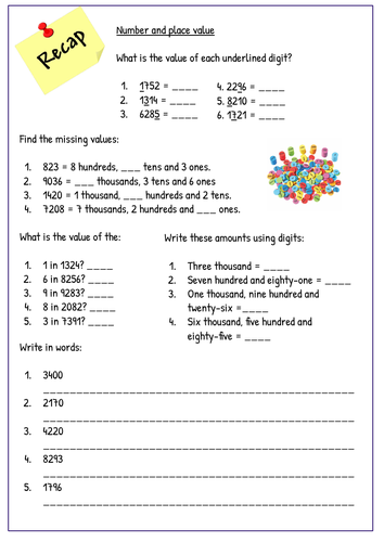 Year 4 Maths Autumn Recaps | Teaching Resources